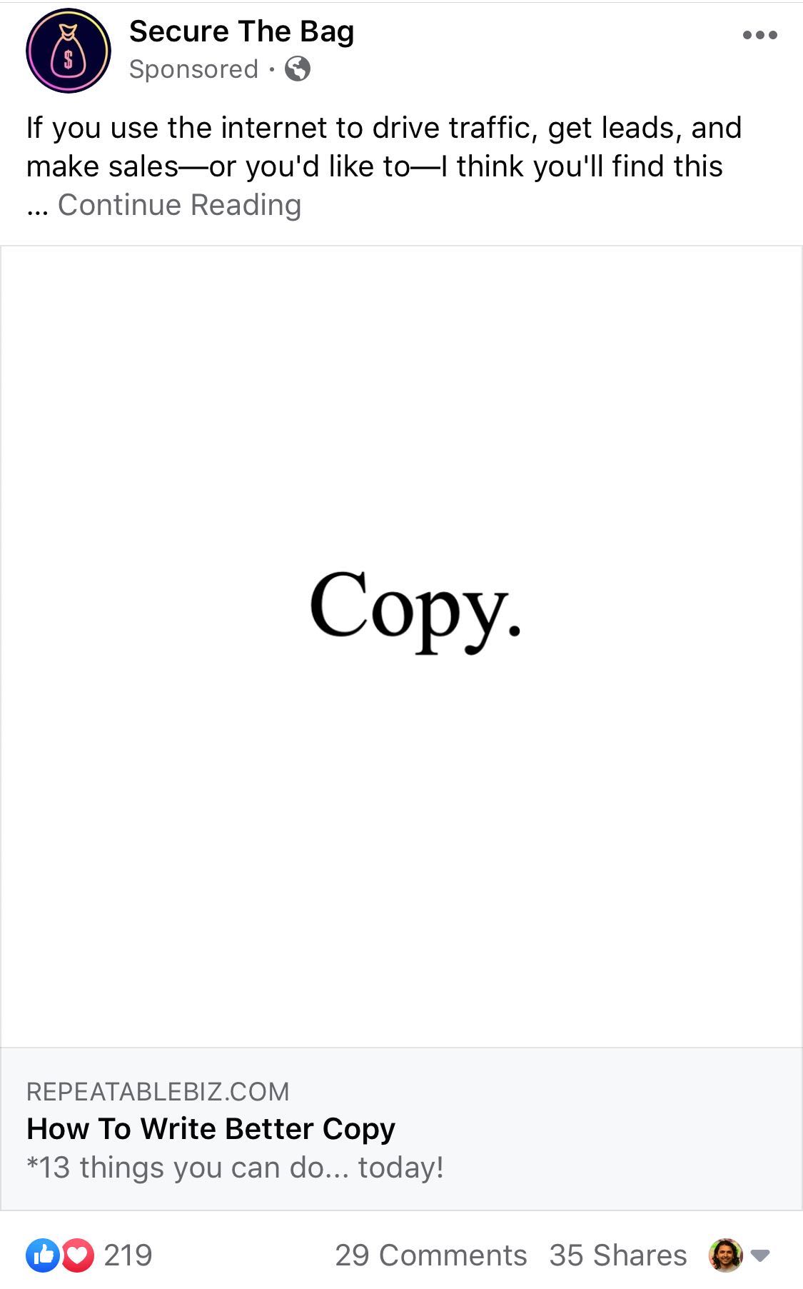 Secure the Bag - Ad Angles