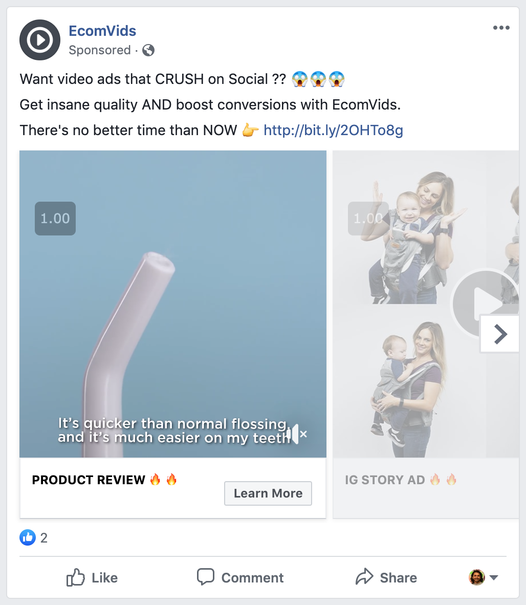 EcomVids Social Conversion - Ad Angles