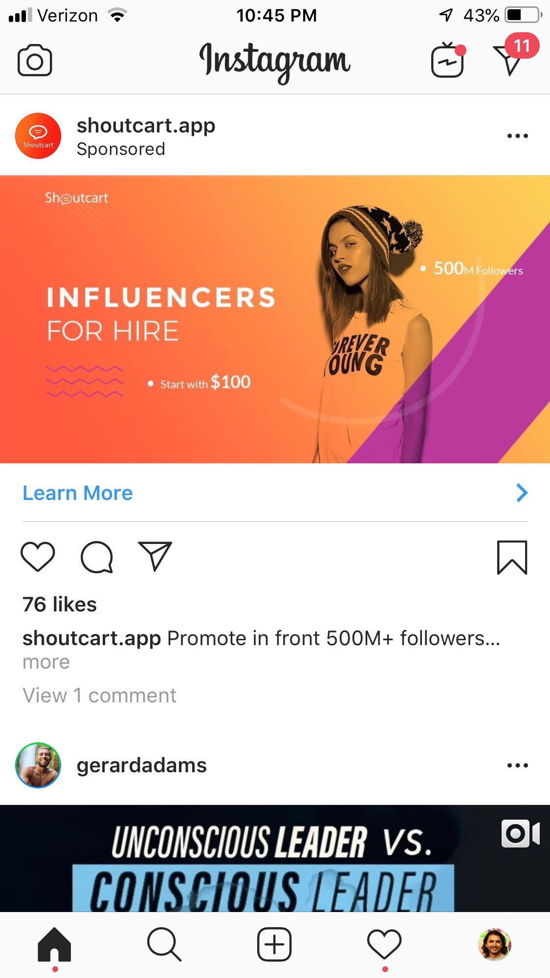 Shoutcart IG Ad - Ad Angles