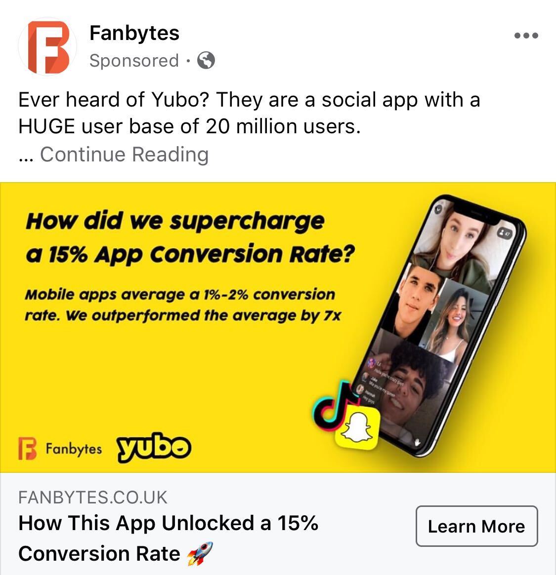 Fanbytes - Tiktok influencer marketing SaaS - Ad Angles