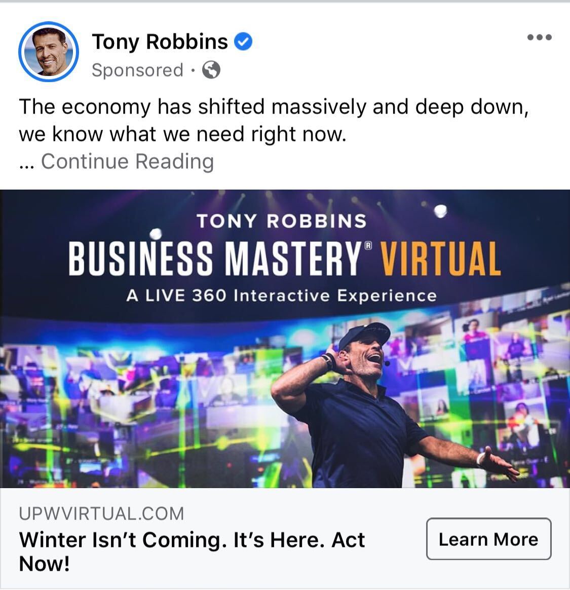 Tony Robbins - Virtual Event - Ad Angles